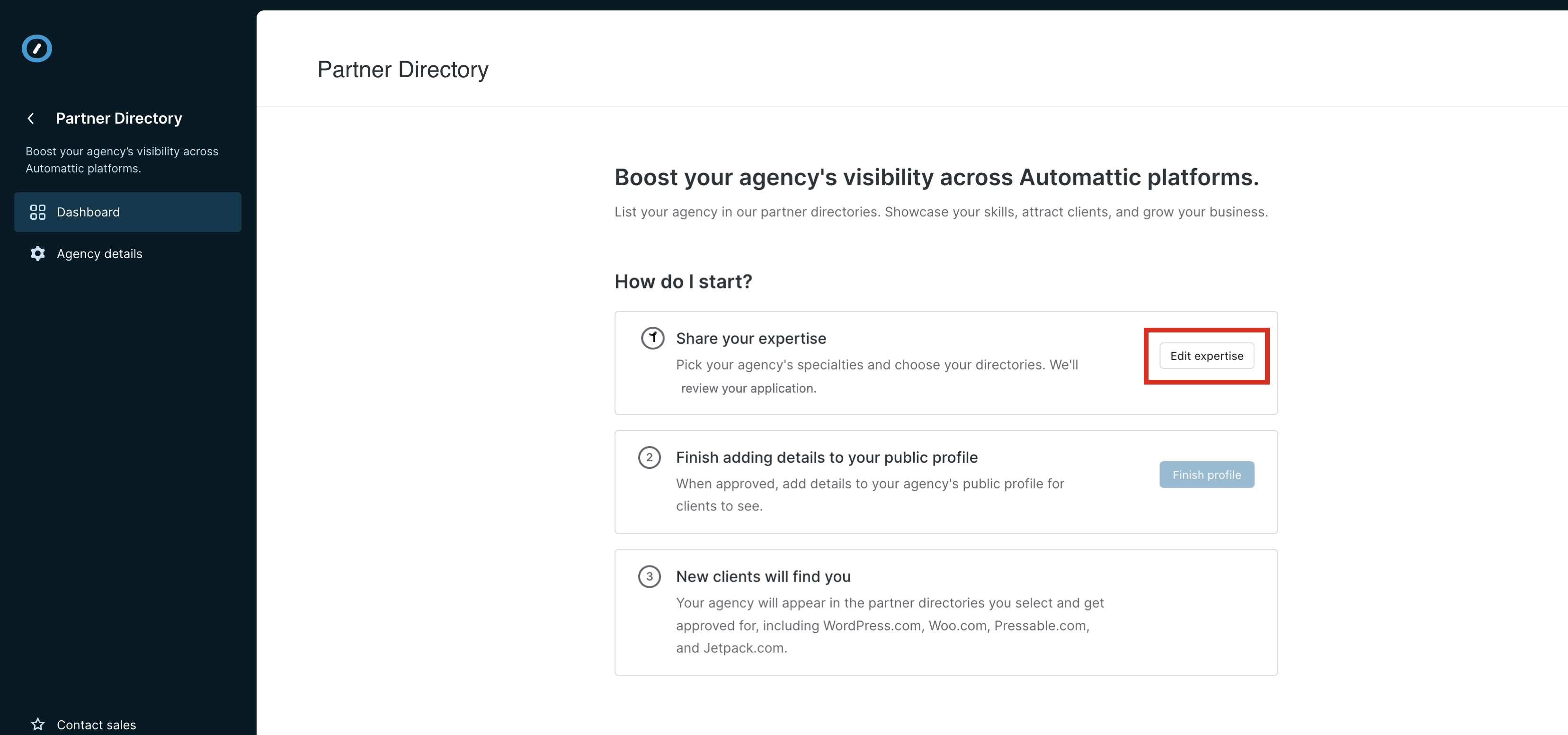 Agency directory listings – Automattic for Agencies – Knowledge Base